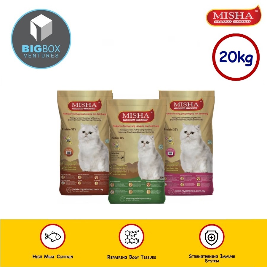 MISHA Dry Cat Food - Assorted Flavor (20kg) | Shopee Malaysia