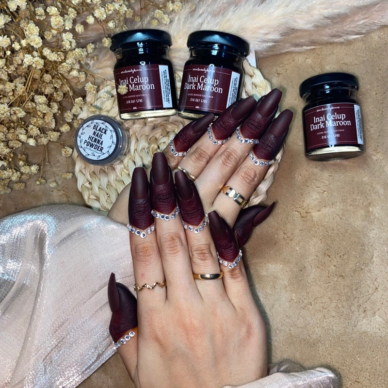 INAI CELUP DARK MAROON / Maroon Gelap 40ml | Shopee Malaysia