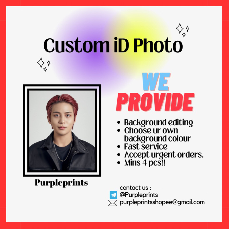 CUSTOM ID PHOTO (mins 4 pcs) Printing service fast shipping kpop id ...