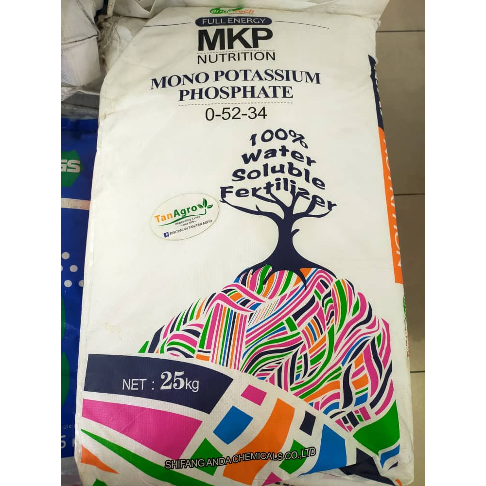 👉ASLI👈🏻 Baja MKP nutrisi Mono Kalium Fosfat 0-52-34 25kg | Shopee Malaysia
