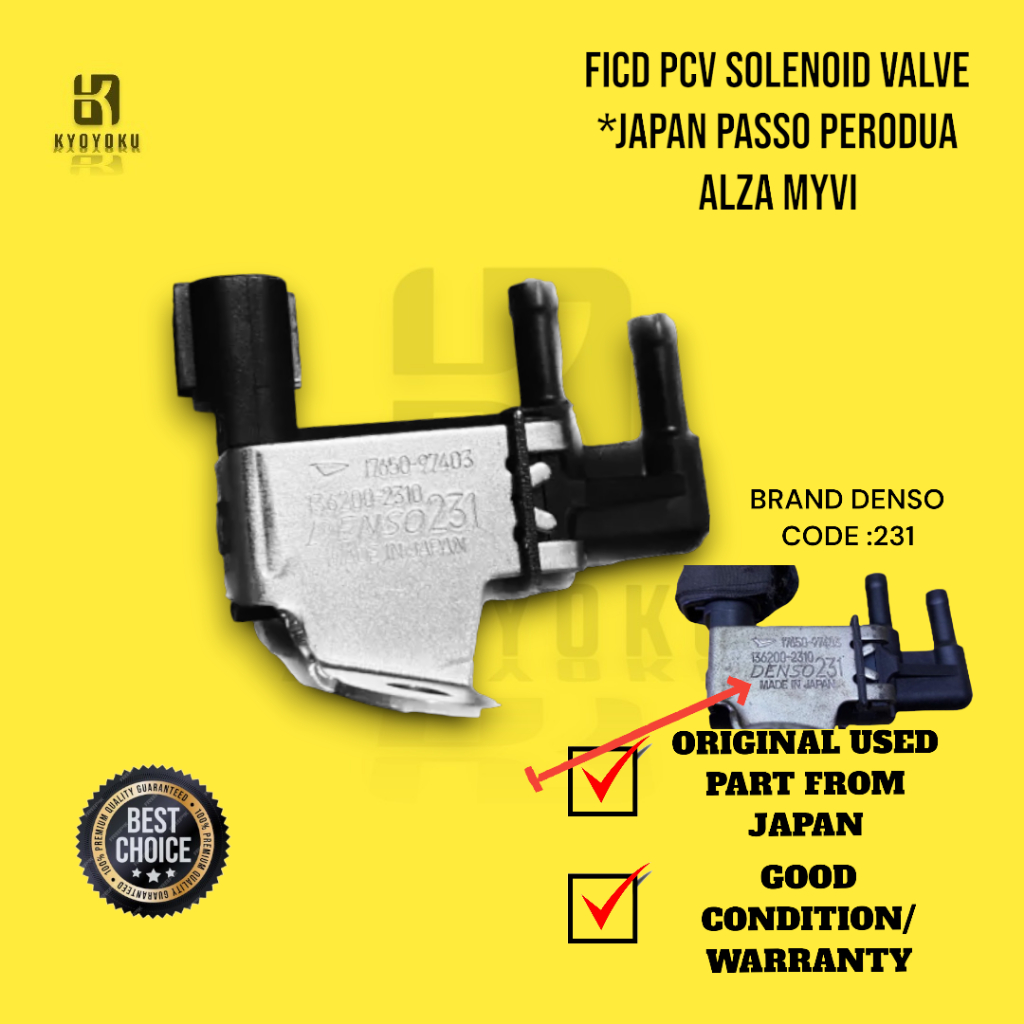 KYOYOKU - FICD JAPAN Passo Perodua Alza Myvi FICD PCV Solenoid Valve ...