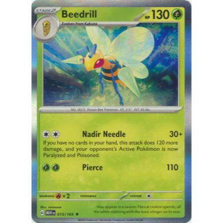 Pokemon tcg Beedrill - 015/165 - Holo Rare Scarlet & Violet 151 ...