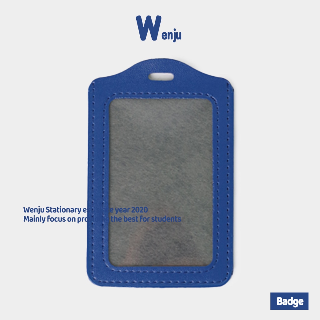 WENJU | Card Holder PU Leather 7 x 10cm (Blue) | Shopee Malaysia
