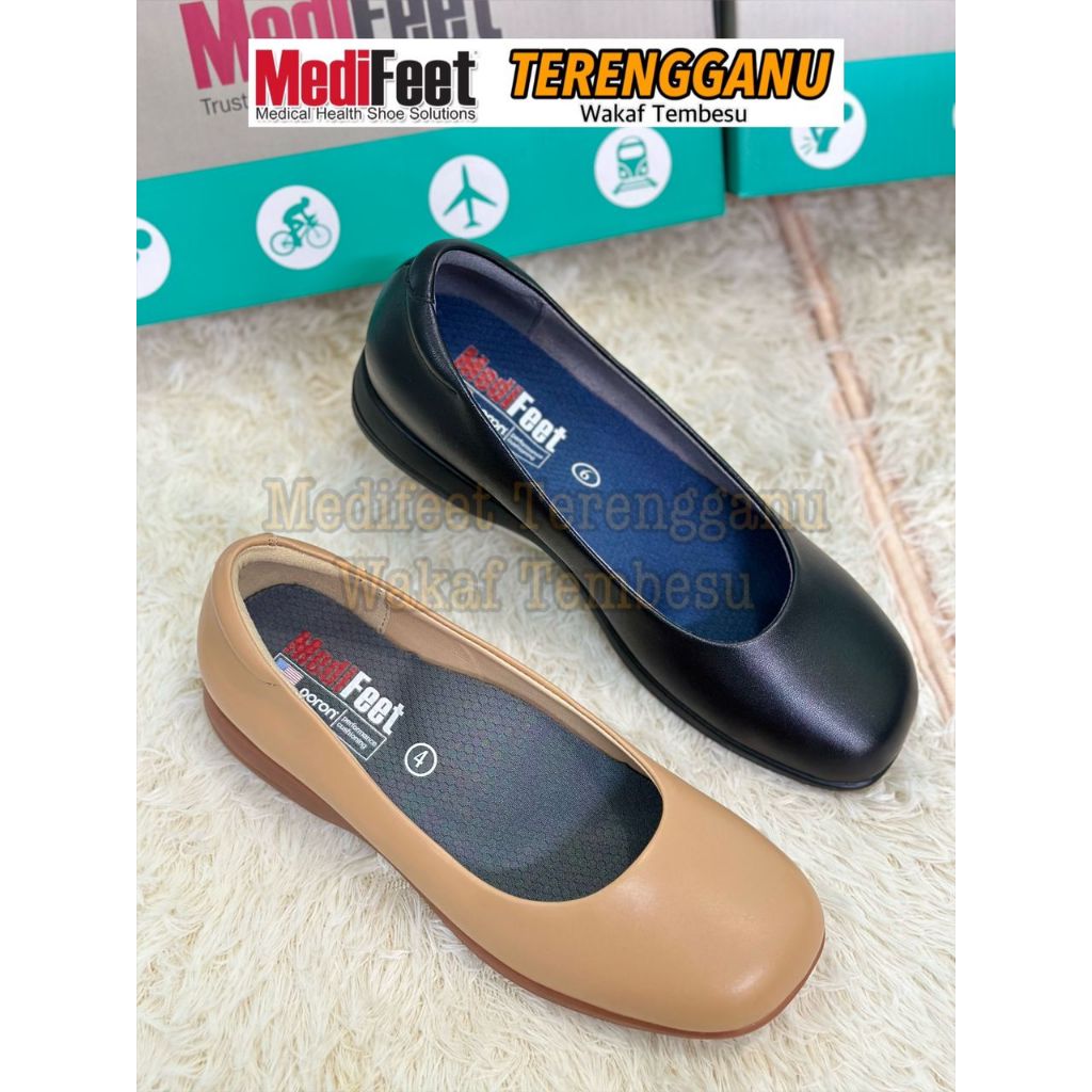 MEDIFEET MC024 WOMEN COMFEET SQUARE TOE BASIC MEDICAL HEALTH SHOES ( KASUT KESIHATAN WANITA ...