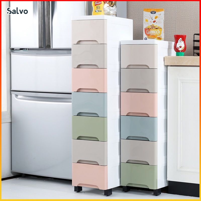 Salvo Gap Kitchen Storage Drawer Cabinet With Wheels Movable Plastic ...