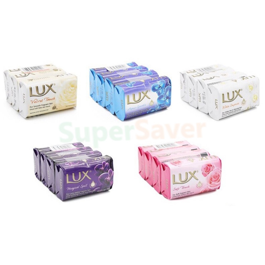 LUX Soap Bar 70g x 4pcs (Soft Touch, Aqua Sparkle, White Impress ...