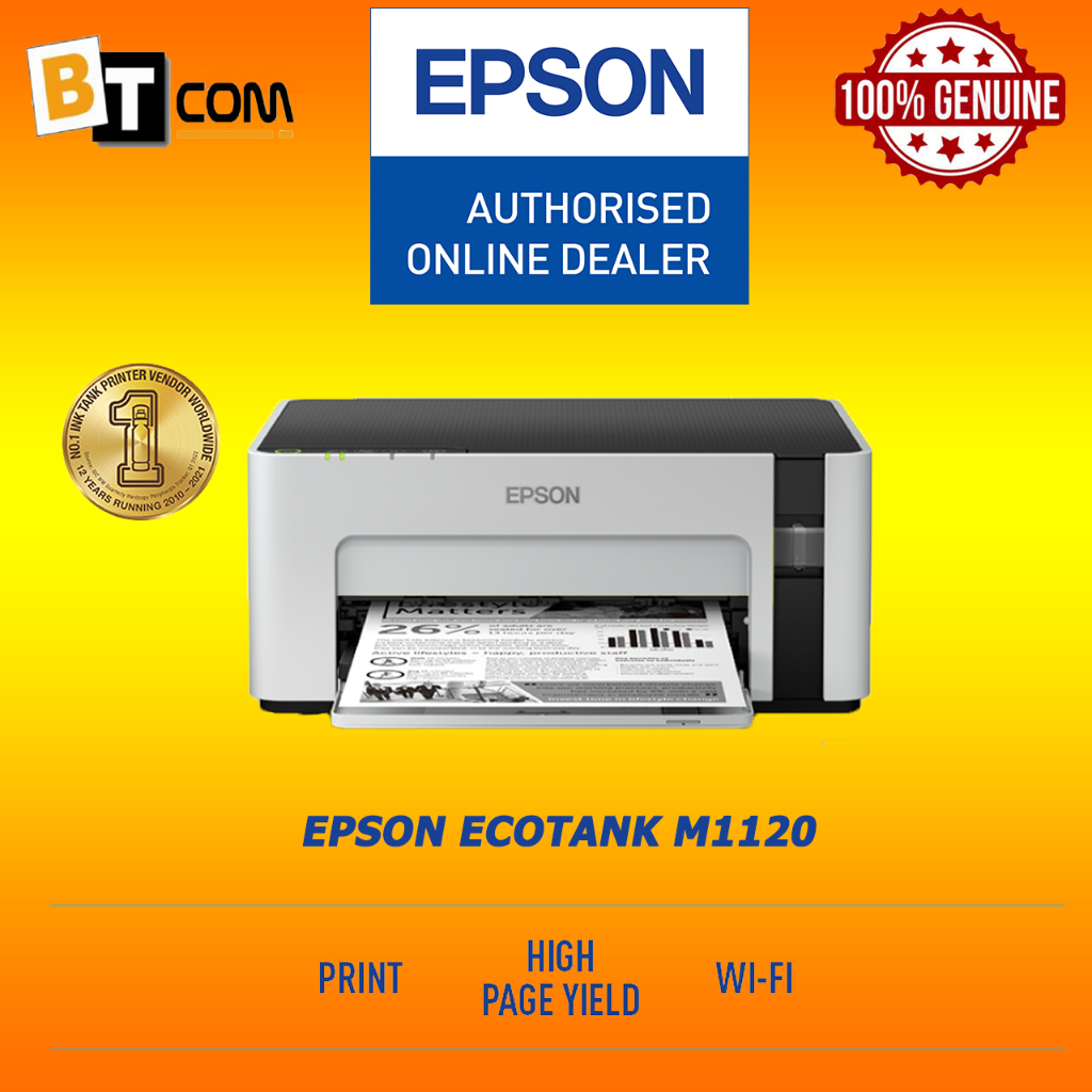 (PRE-ORDER 14DAYS) Epson EcoTank Monochrome M1120 Wi-Fi Ink Tank ...