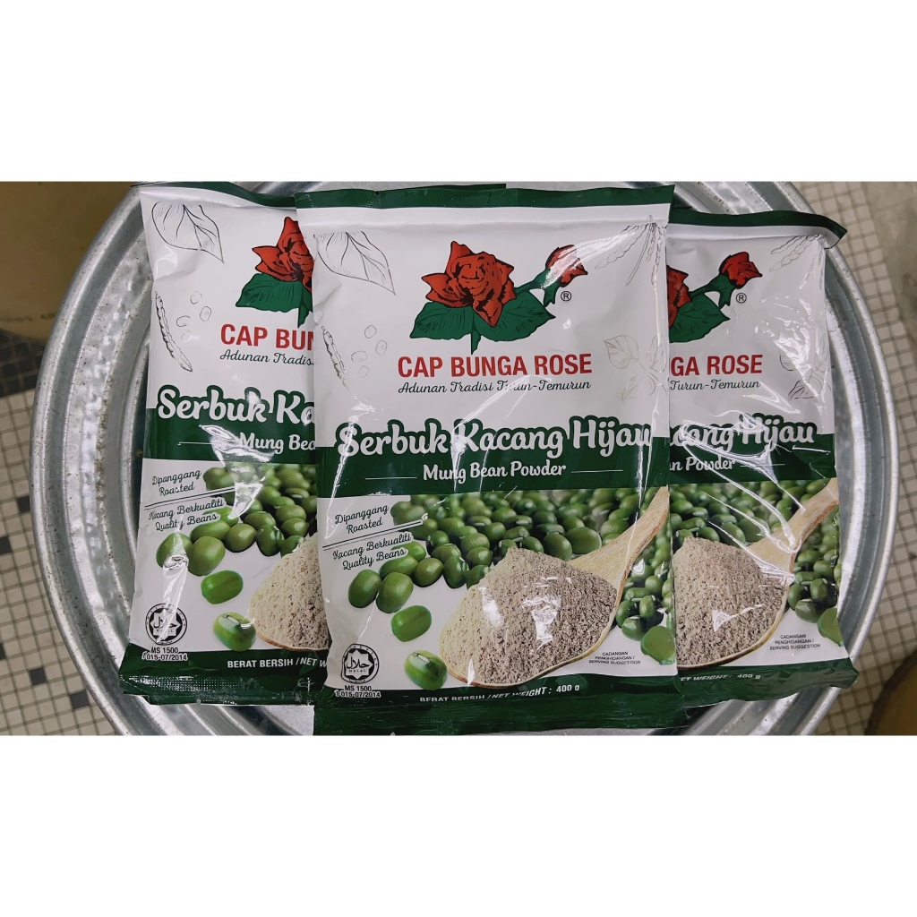 Cap Bunga Ros Mung Bean Powder / Serbuk Kacang Hijau Cap Bunga Ros ...