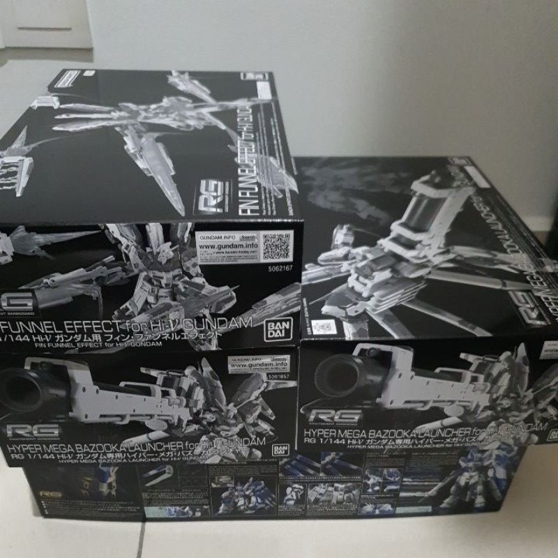 (Ready Stock) RG 1/144 Hi Nu Gundam + 2 Mega Bazooka Launcher + 1 Fin ...