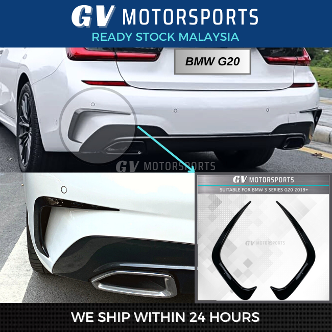 READY STOCK BMW 3 Series G20 Sport Rear Bumper Canard Side Splitter BMW ...