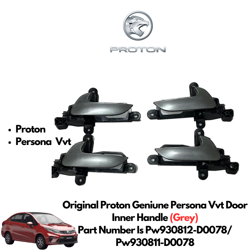 Original Proton Geniune Persona Vvt Door Inner Handle (Grey) | Shopee ...
