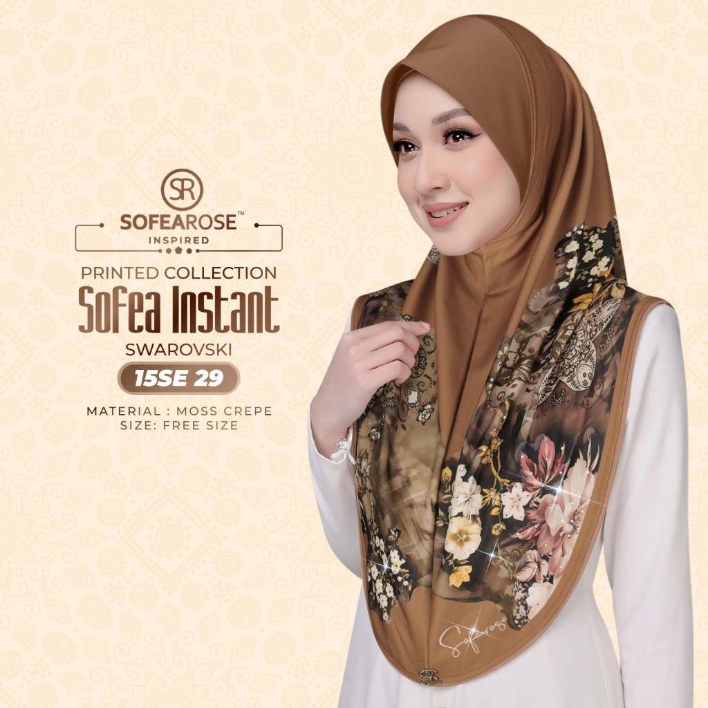 Tudung Sarung SofeaRose Printed | Shopee Malaysia