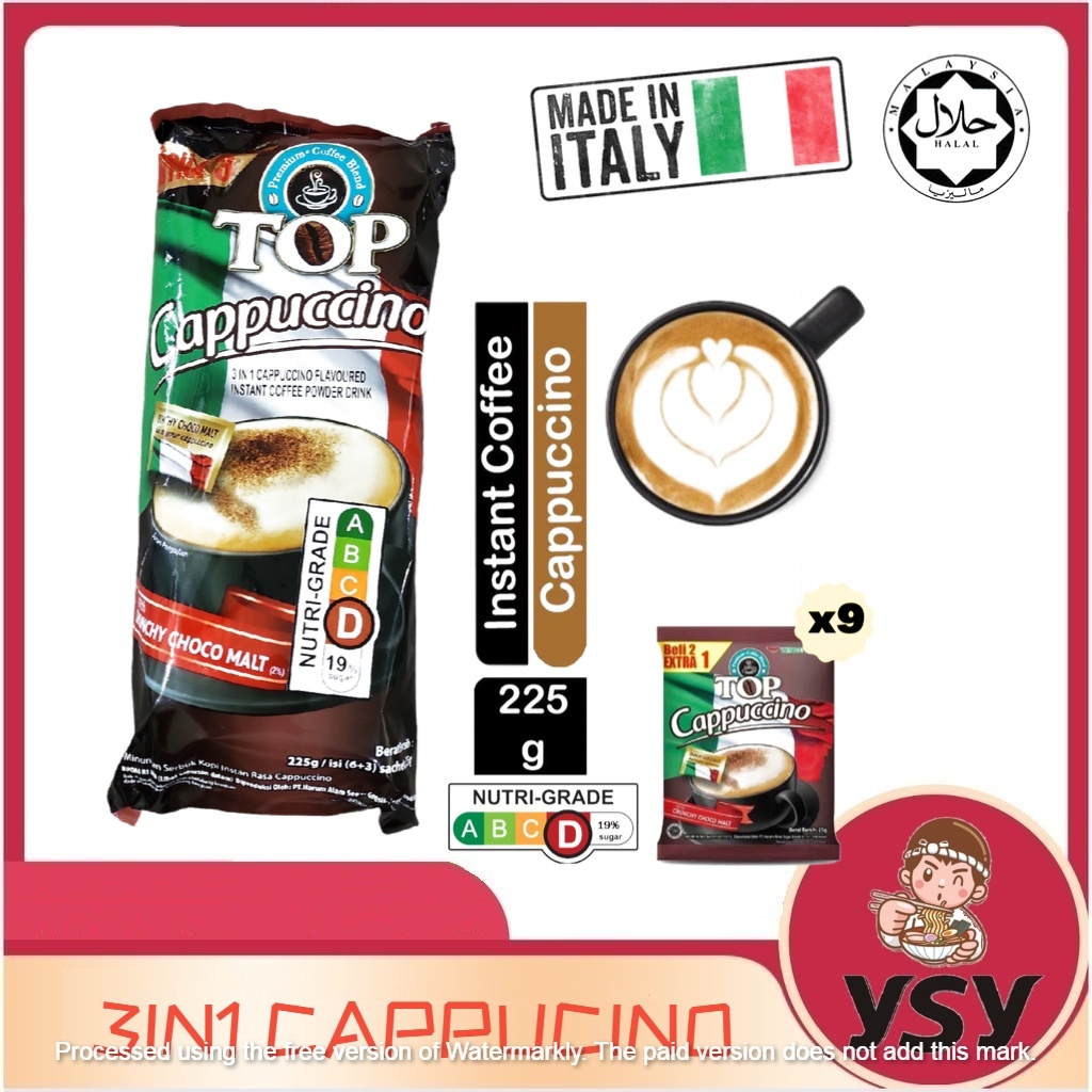 Specifications of 3IN1 CAPPUCINO FLAVOURED top instant coffe 6+3 sachet ...