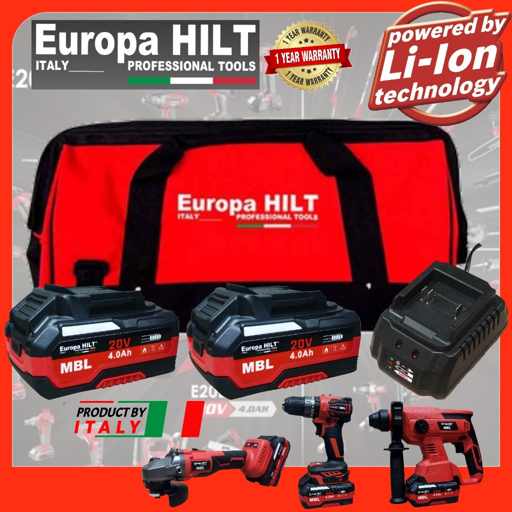 Europa HILT ITALY MBL20SK MBL Series 20v Cordless Power Tools Starter Kit | Shopee Malaysia