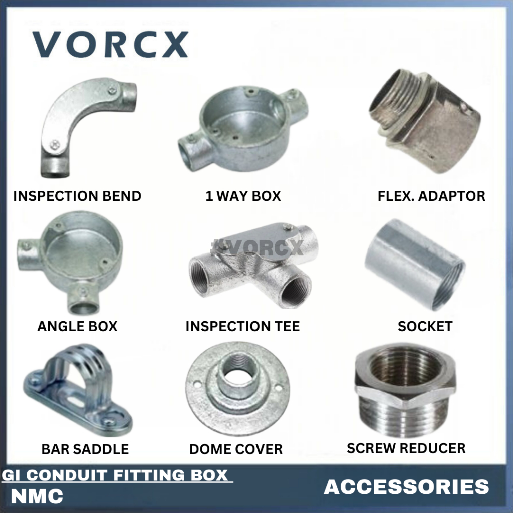 20mm 3/4" or 25mm 1" GI Conduit Fitting Box Accessories | Shopee Malaysia