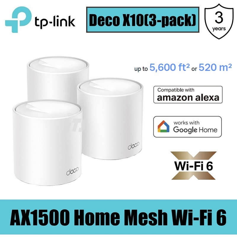 TP-Link AX1500 Whole Home Mesh Wi-Fi 6 System (Deco X10 (1-pack) / (2 ...