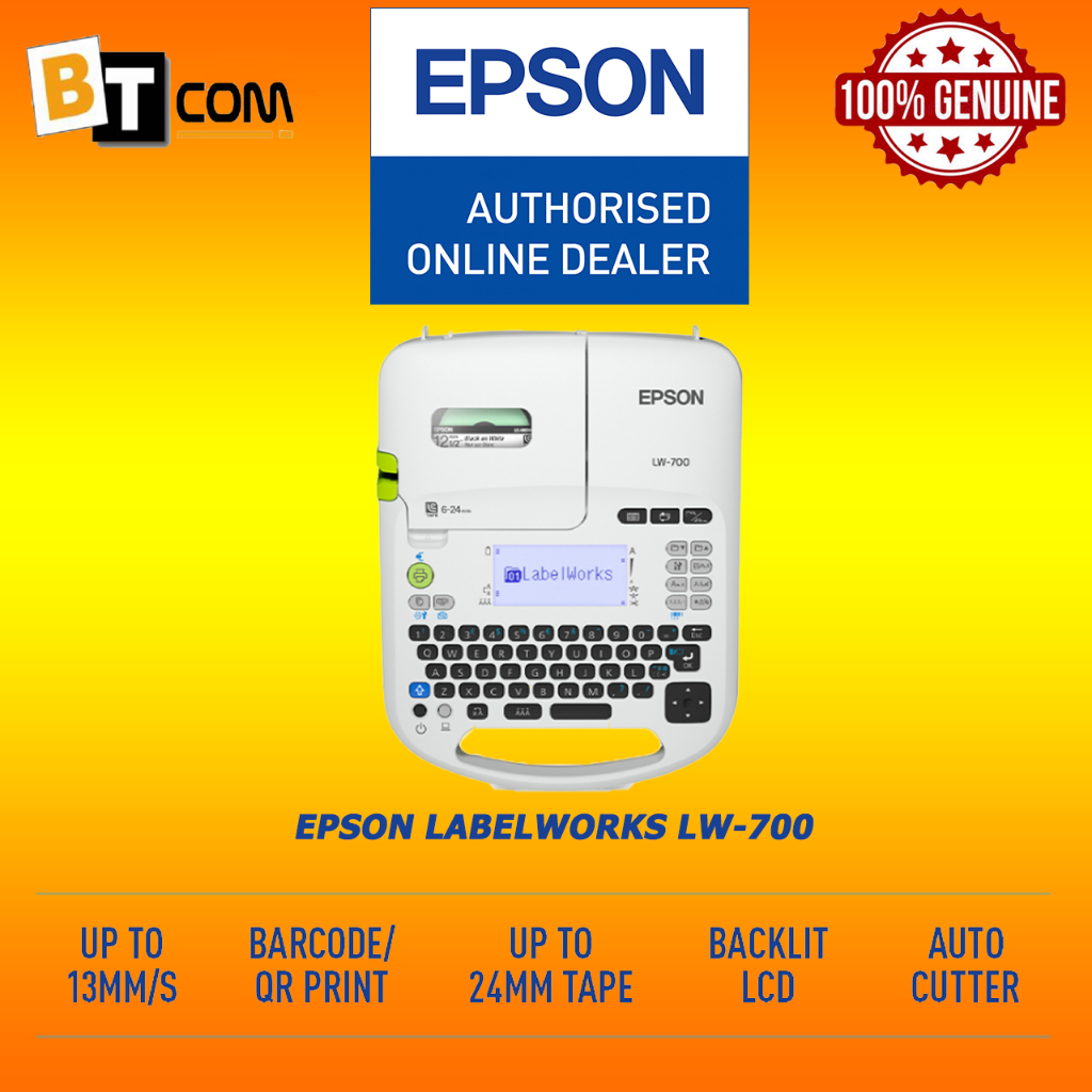 (PRE-ORDER 14DAYS) Epson LabelWorks LW-700 Label Printer | Shopee Malaysia