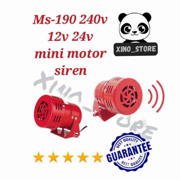 3" MS-190 AC 220-240V / DC12V / DC24V Mini Warning Baby Motor Siren ...