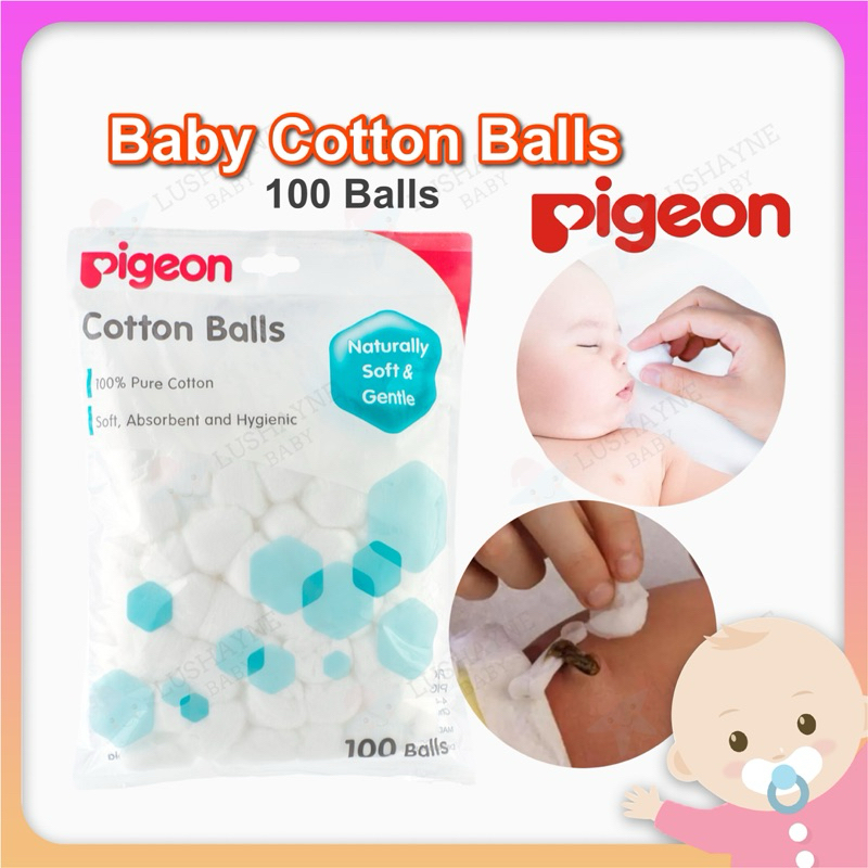 PIGEON Cotton Ball Baby Cotton Ball 100Pcs Kapas Bulat Kapas Bola 100 ...