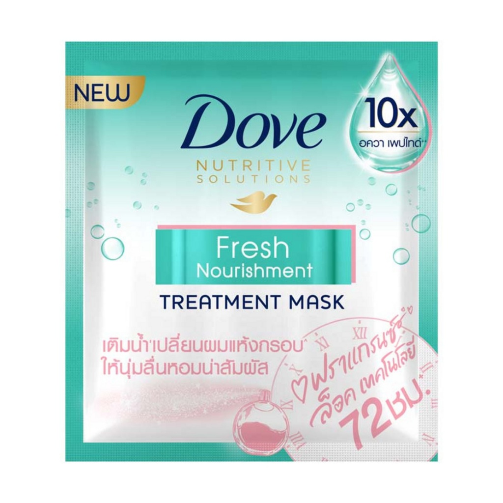 Dove Nutritive Solution Fresh Nourishment Treatment Mask 10 ml. Sachet ...