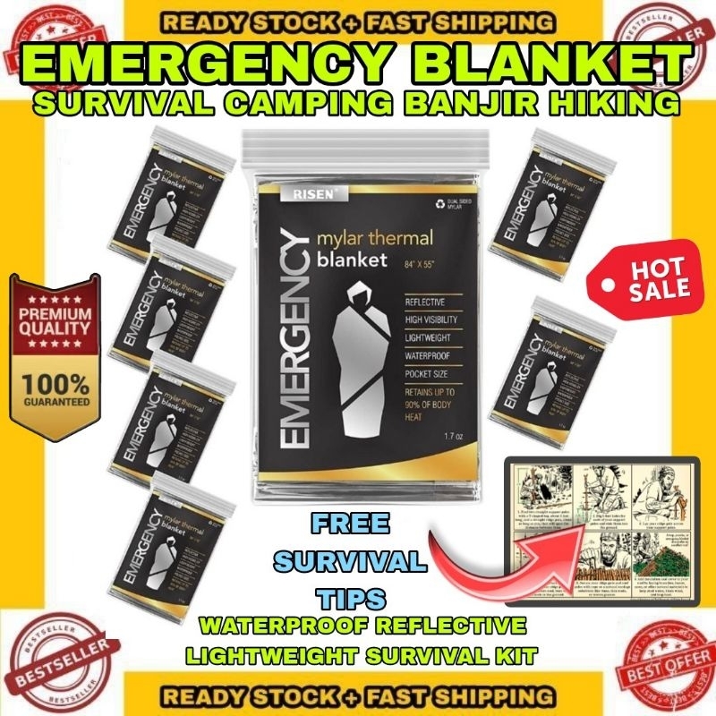 SURVIVAL KIT BANJIR CAMPING HIKING OUTDOOR EMERGENCY KIT PREPPERS EDC ...