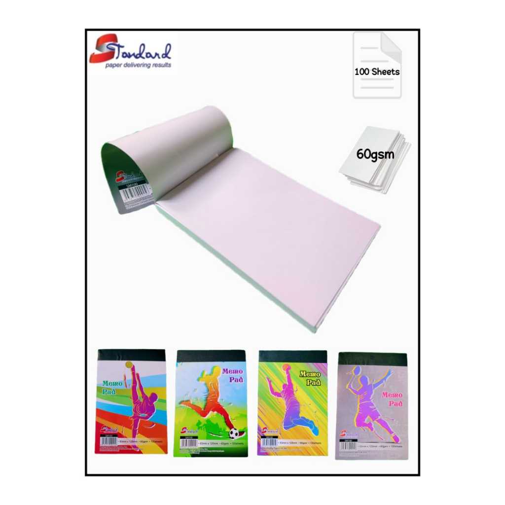 4 DESIGN MEMO PAD 100'S 60GSM WHITE PAPER 口袋小簿子(SM100) | Shopee Malaysia