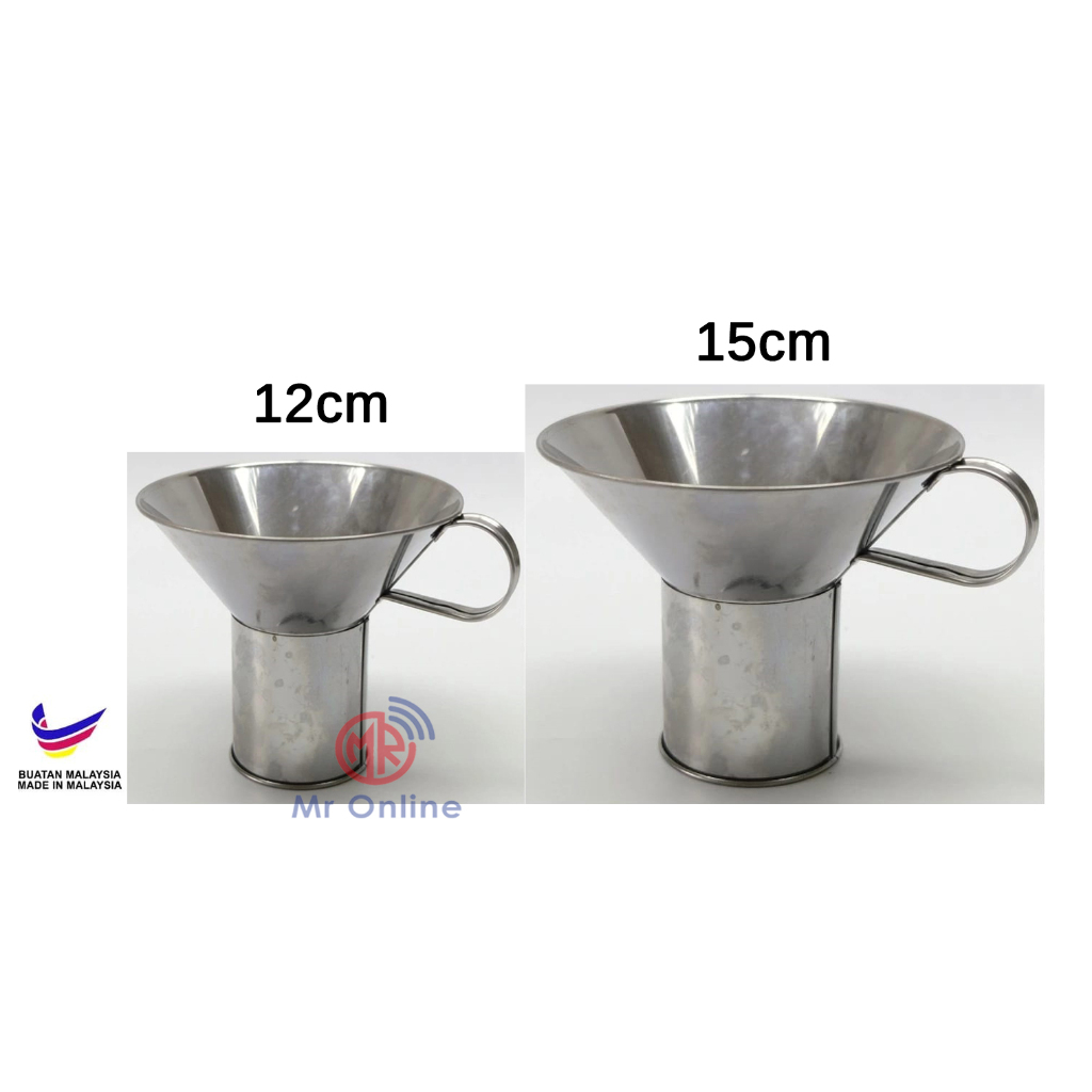 Stainless Steel Noodle Funnel/Corong Bungkus Mee 12cm/15cm/Corong Sup ...