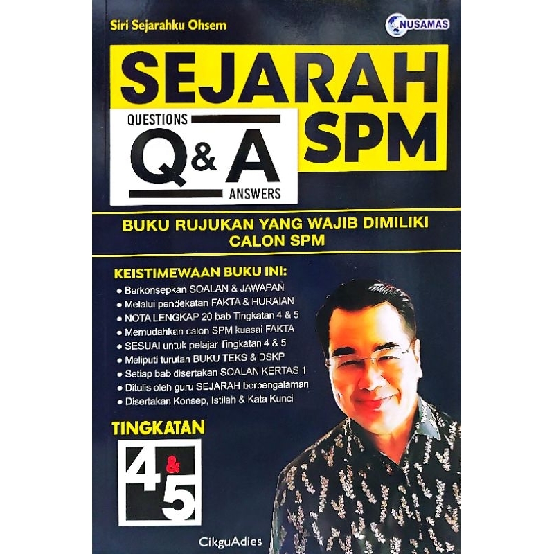 SIRI SEJARAHKU OHSEM - Q&A SEJARAH SPM TINGKATAN 4&5 CIKGU ADIES (NUSAMAS) | Shopee Malaysia
