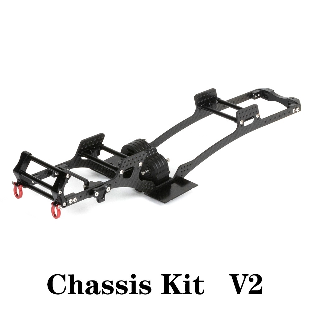 Carbon Fiber LCG Chassis Kit Frame Rail Gearbox for 1/10 RC Crawler ...