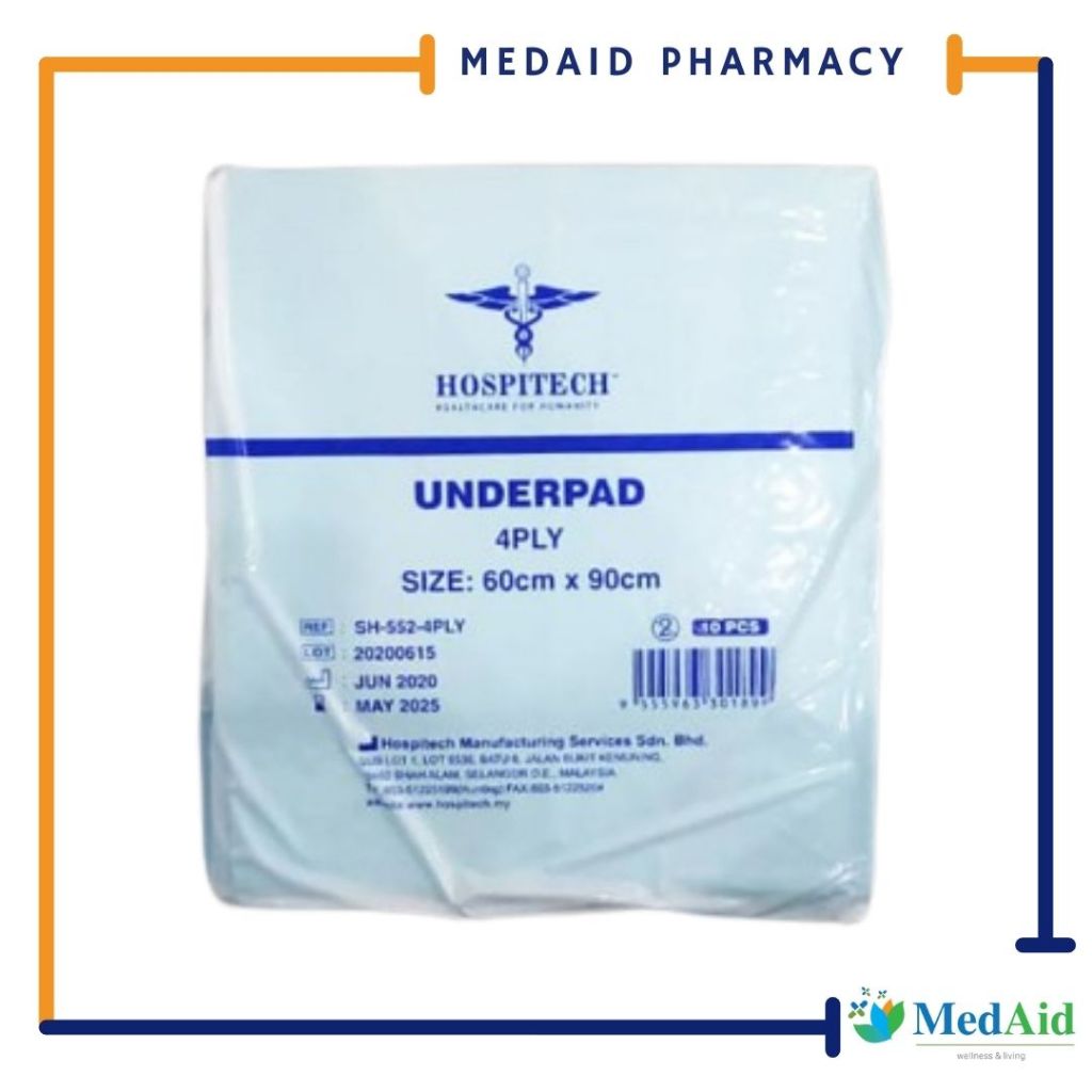 Hospitech Underpad (76cm X 76 cm/60cm X 90cm) 10'S | Shopee Malaysia