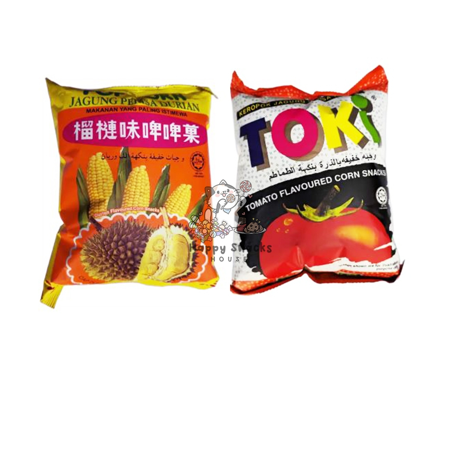 Toki Tomato Corn Snacks 60g / Pop Corn Durian 70g | Shopee Malaysia