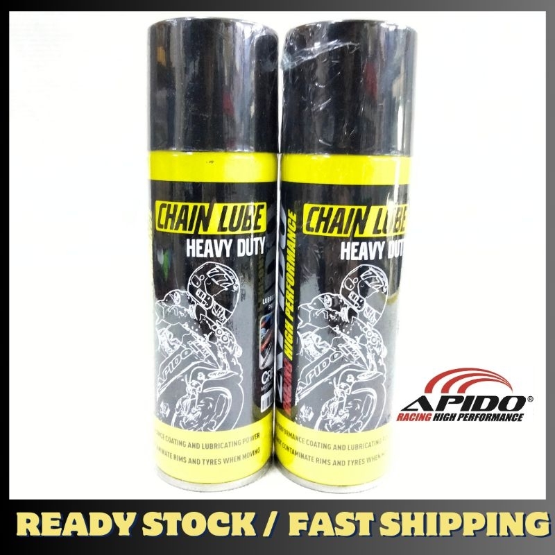 APIDO CHAIN LUBE SPRAY (240ML) HEAVY DUTY CHAIN OIL SPRAY RANTAI MINYAK RANTAI SPARY LUBRICANT ...
