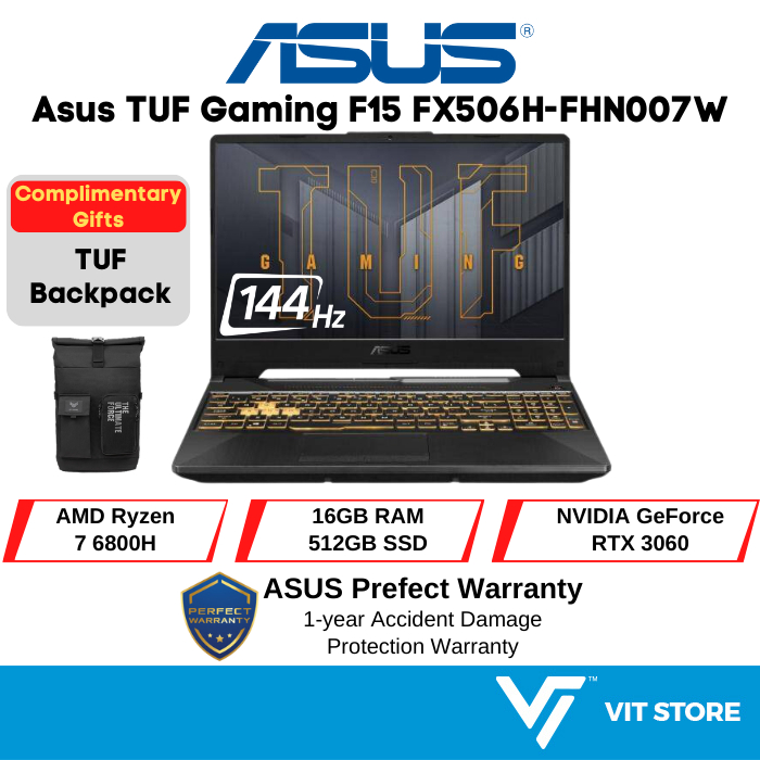 ASUS TUF GAMING A15 FA507R-MHN027W AMD Ryzen 7 6800H 16GB 512GB RTX ...