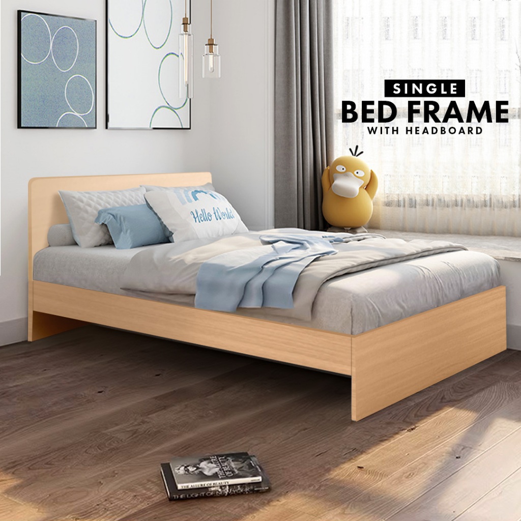 FINSSO : Classic Wooden Single Bed frame with drawers / Pull Out Bed ...