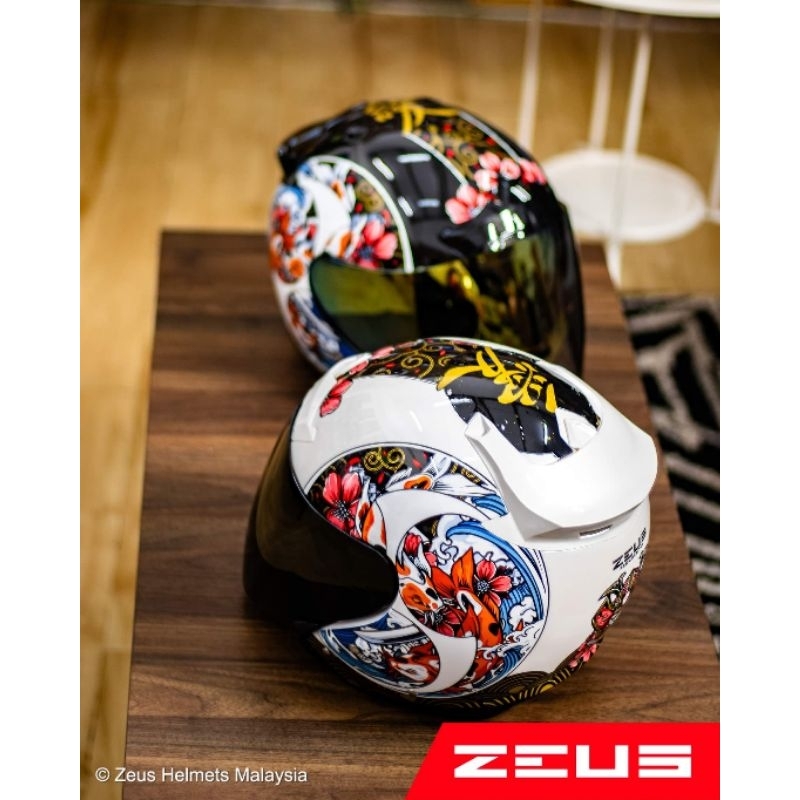 ZEUS-609 KOI V2 Black/Pearl White | Shopee Malaysia