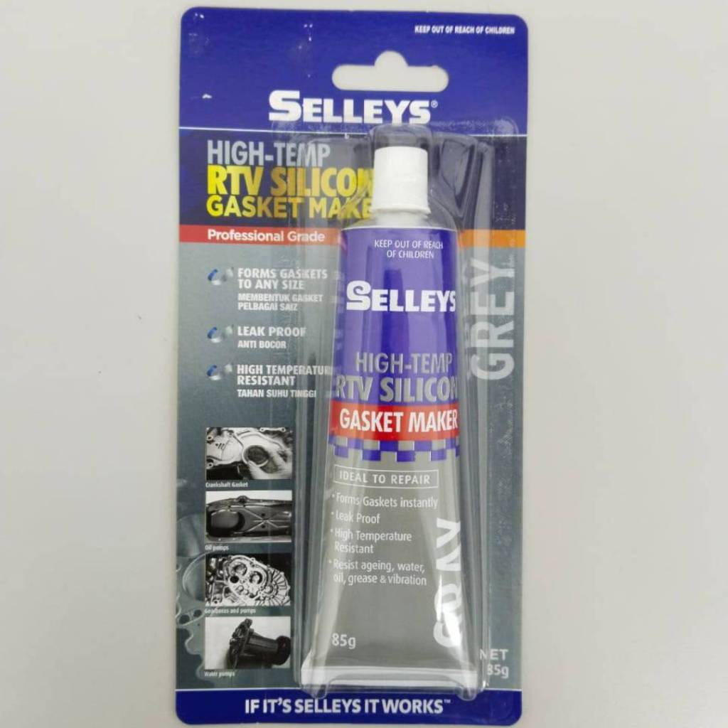SELLEYS HIGH-TEMP RTV GREY SILICONE GASKET MAKER (85g) (116710 ...