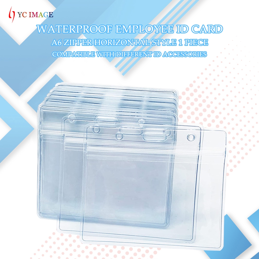 1PC Hard Rubber Cover A6 Zipper Lock ID Card Clip Waterproof Protective ...