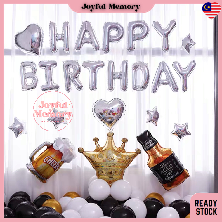 Joyful Memory Black & White Theme Happy Birthday Selamat Hari Jadi ...