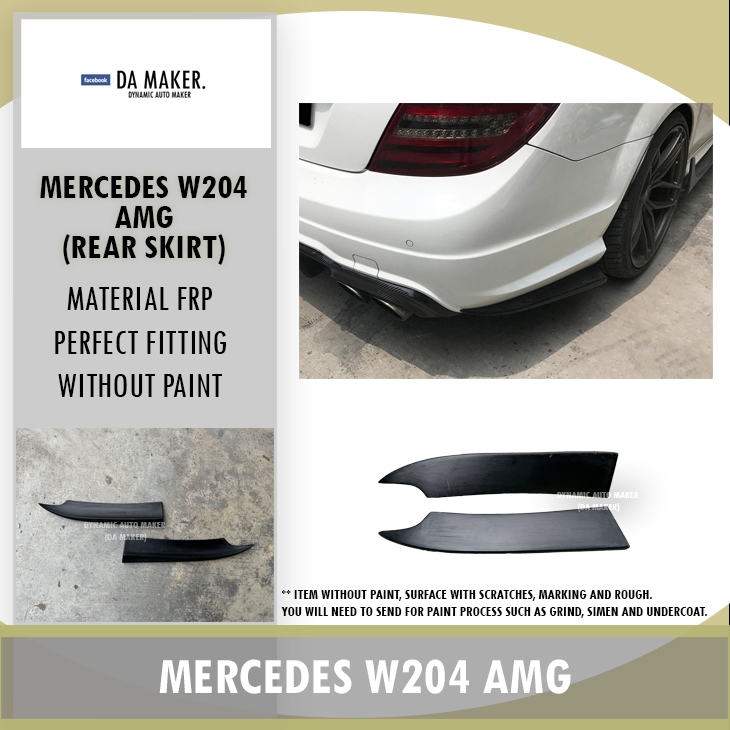 MERCEDES W204 AMG REAR SKIRT C CLASS C63 | Shopee Malaysia