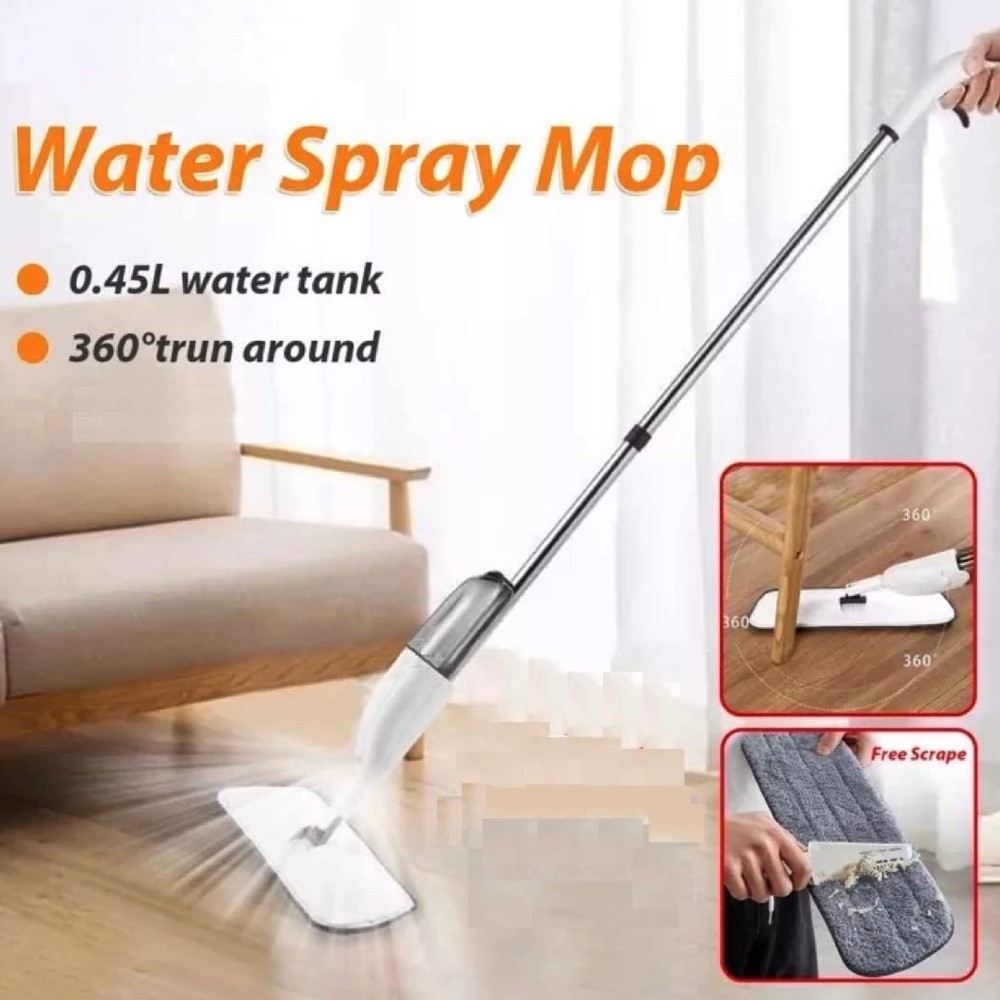 MICROFIBER Easy Spray Mop Water Cleaning with Pad Mop mop Lantai ...