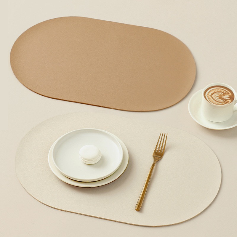 Faux Leather Table Placemats Table Mats Washable Heat Resistant Non ...