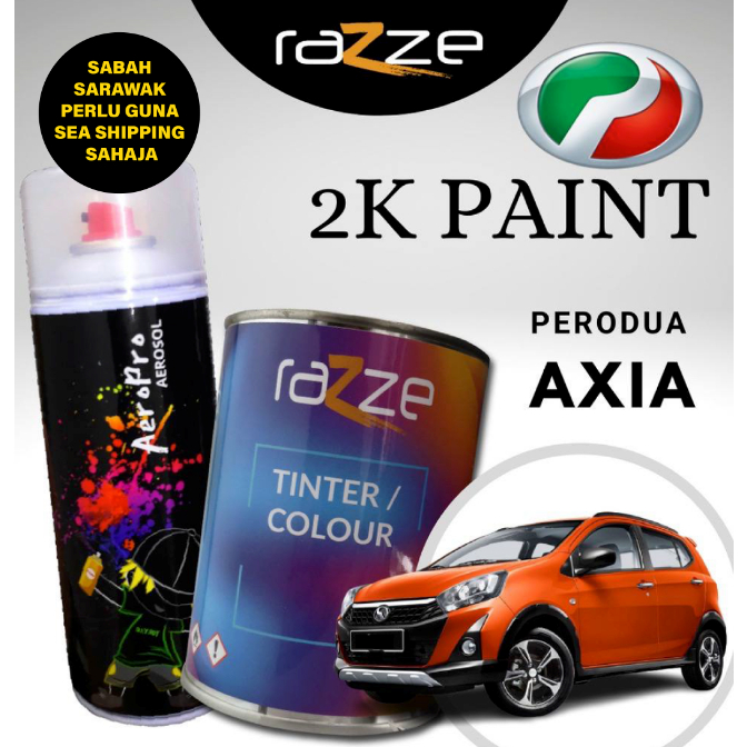 PERODUA AXIA 2K BASECOAT SYSTEM COLOUR MIX ORIGINAL OEM AEROSOL - RAZZE ...