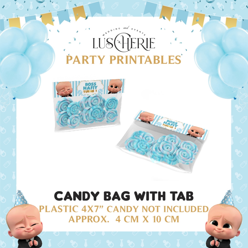 Boss Baby Birthday Birthday Party Printables Pack Cake Topper Bottle ...