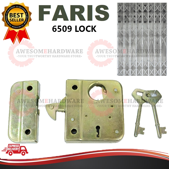 FARIS 6509 HOOK DOOR LOCK FOR OLD TYPE SCISSOR SLIDING GRILLE DOOR ...