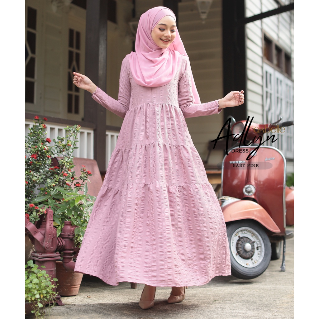 Adlyn Dress Long Muslimah Ironless | Shopee Malaysia