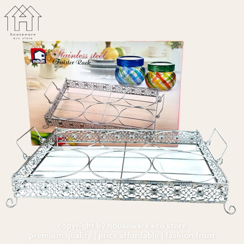 T6 Glass Canister Rack /Jar Set Rack / Balang Kuih Kaca Rak / BEKAS ...