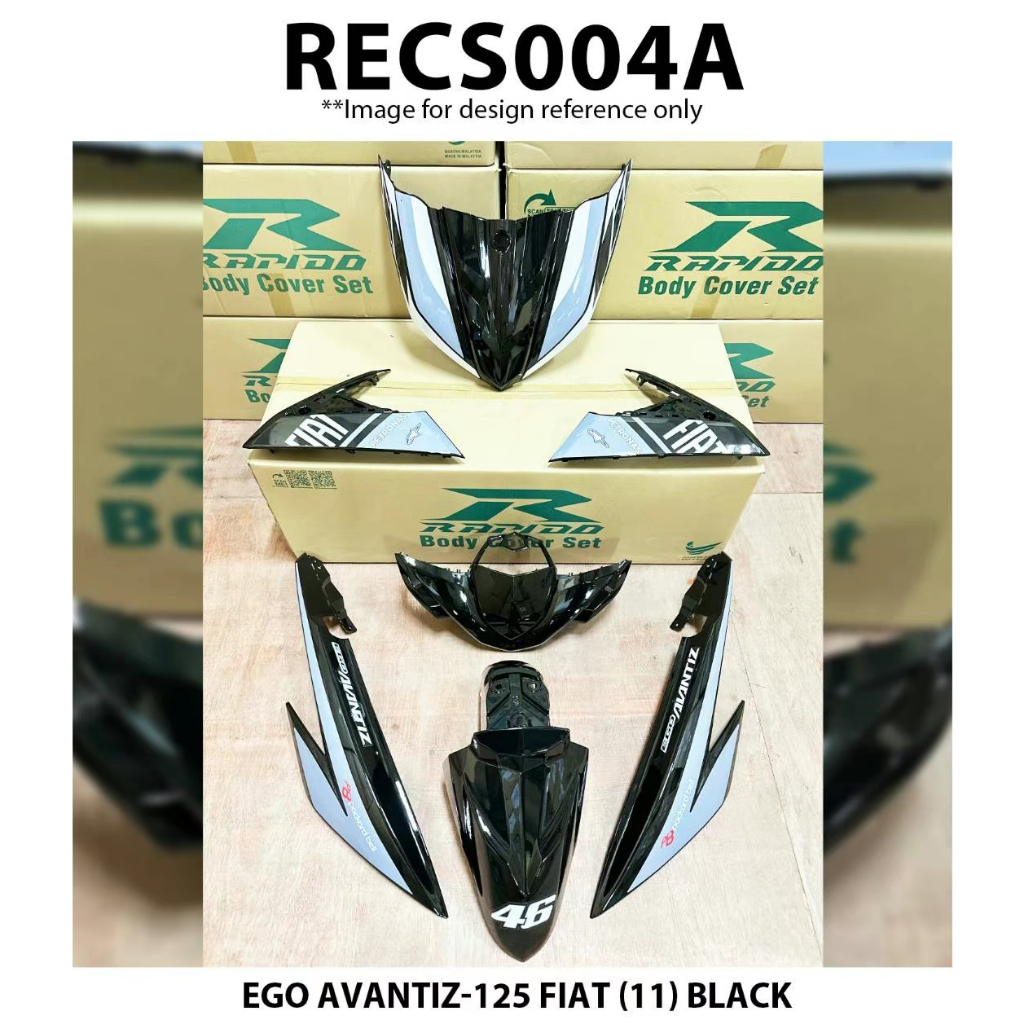 Rapido Cover Set Yamaha Ego Avantiz 125 Fiat (11) Black Blue White ...