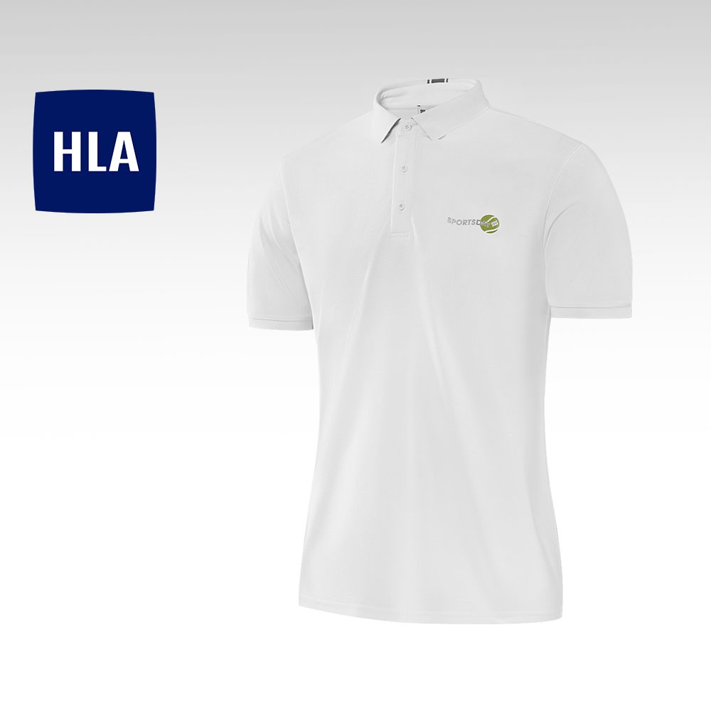 HLA Sportsday Series Solid Colour Trendy Sport Sport Polo Shirt - White ...