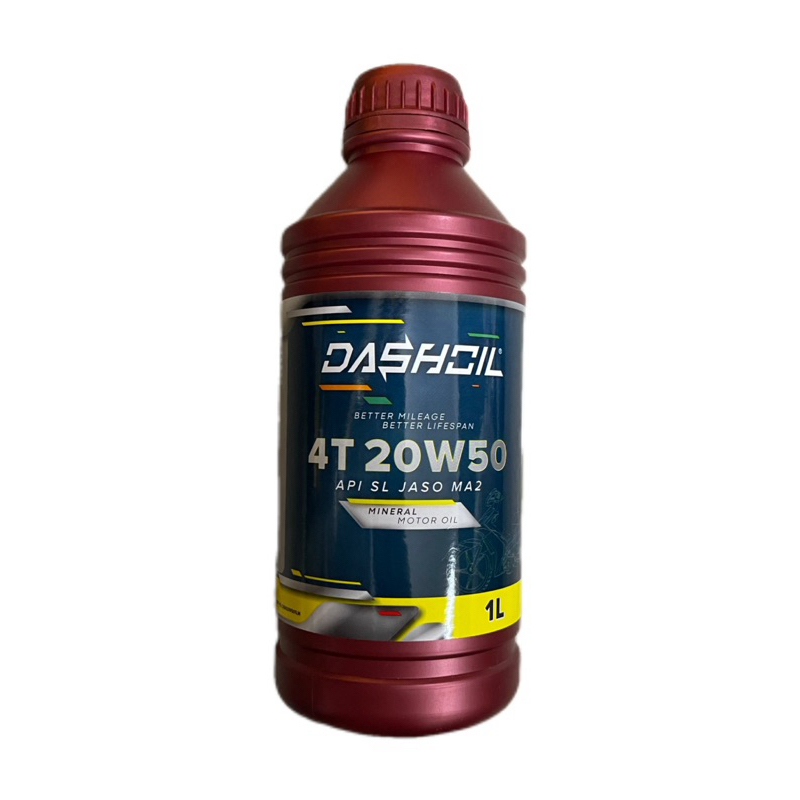 DASHOIL 4T 20W50 1L MINERAL SL MOTORCYCLE ENGINE OIL MINYAK HITAM ...