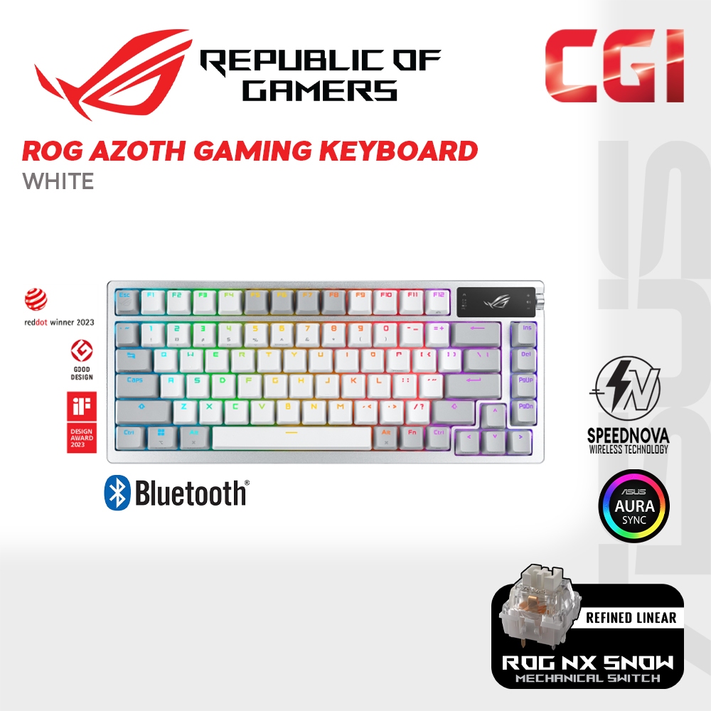 Asus M701 ROG Azoth OLED Display SpeedNova NX Mechanical Gaming Keyboard - Snow Switch | Shopee ...